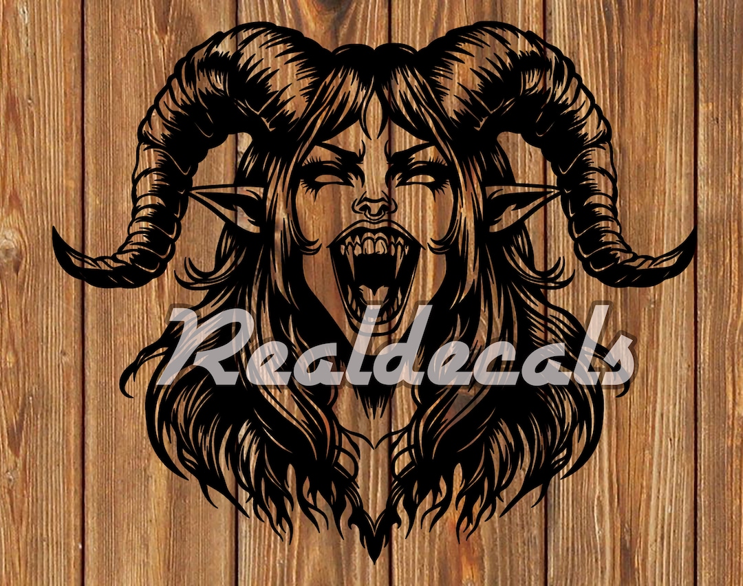 PNG SVG DXF File - Devil - Demon - Satin - Evil - Tattoo Stencil for ...