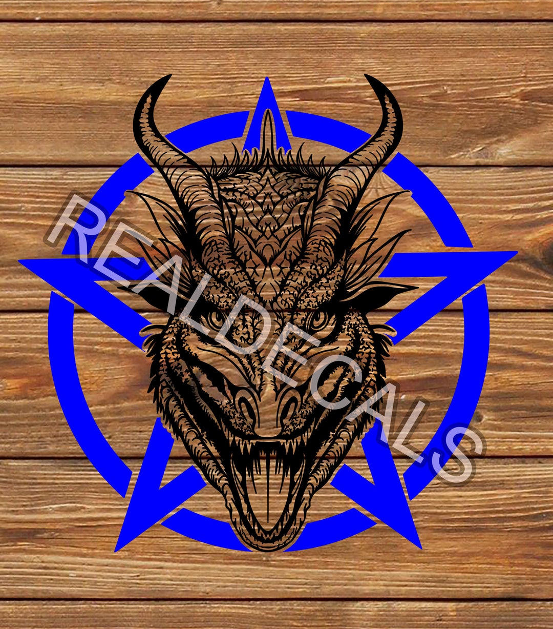 PNG SVG File Dragon Head Mythological Creature Tattoo Stencil ...