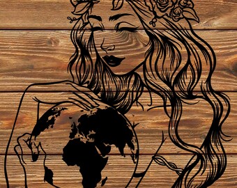 PNG SVG File Mother Nature Goddess of Earth Tattoo - Etsy Canada