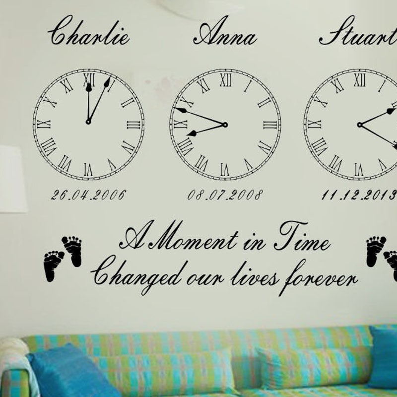Clock Wall Decals - Etsy