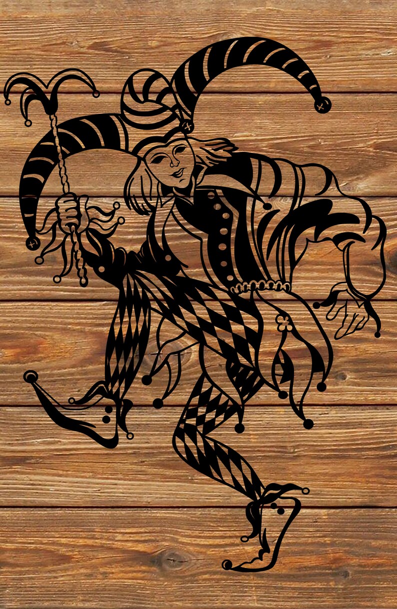 PNG SVG File Cool Jester Tarot Cards Evil Tattoo - Etsy