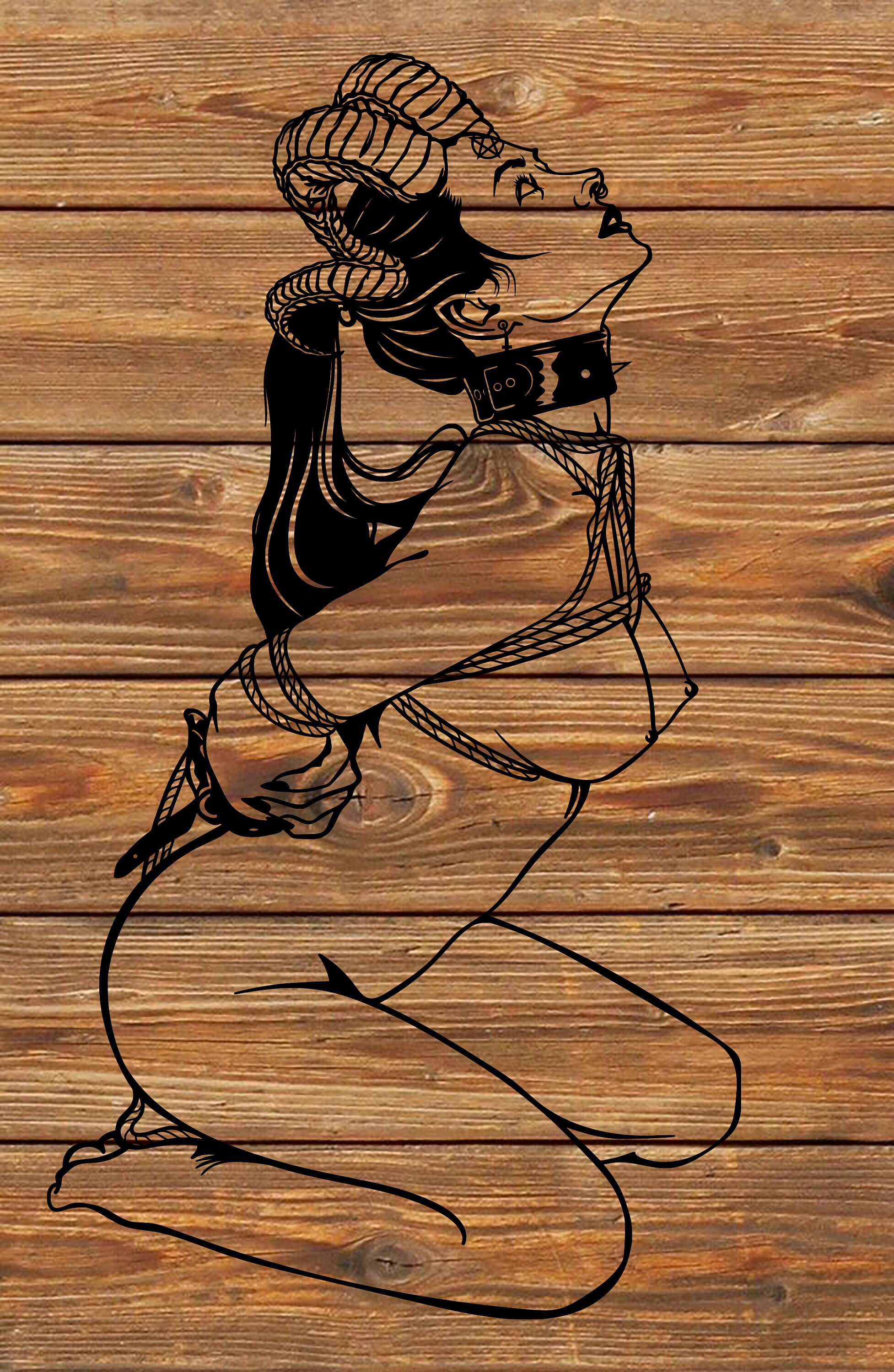 PNG SVG File Sexy BDSM Demon Girl Bondage Kinky - Etsy Nederland