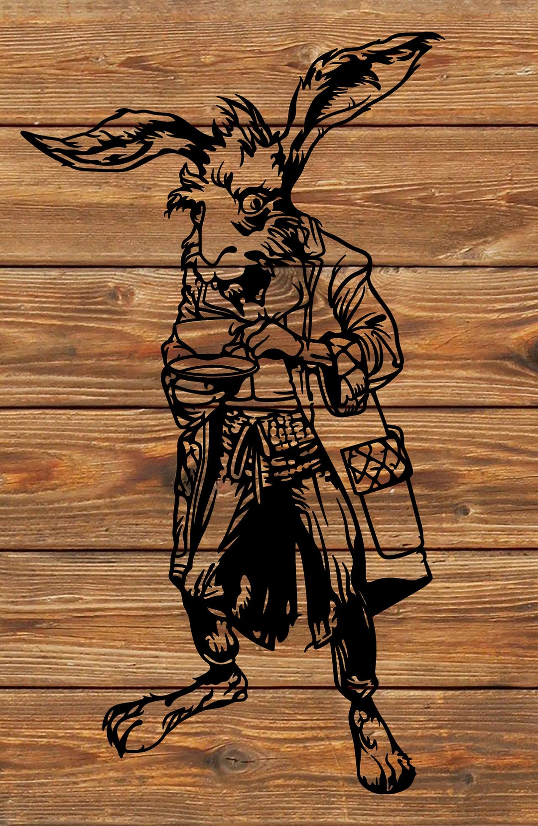 PNG SVG File Creepy Twisted Rabbit Tattoo Stencil - Etsy