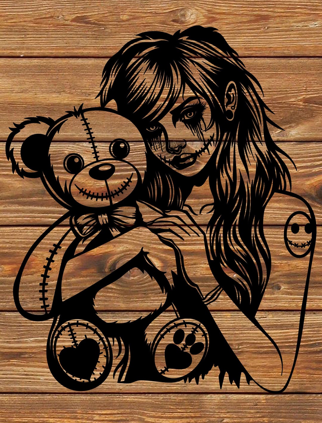PNG SVG File - Beautiful - Sad - Punk - Emo - Girl - Teddy Bear ...