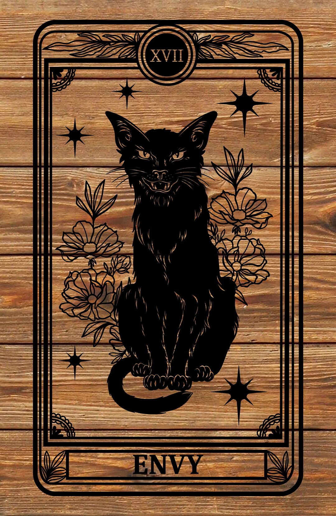 PNG SVG File Cool Envy Tarot Cards Evil Tattoo Stencil for Cricut Vinyl ...