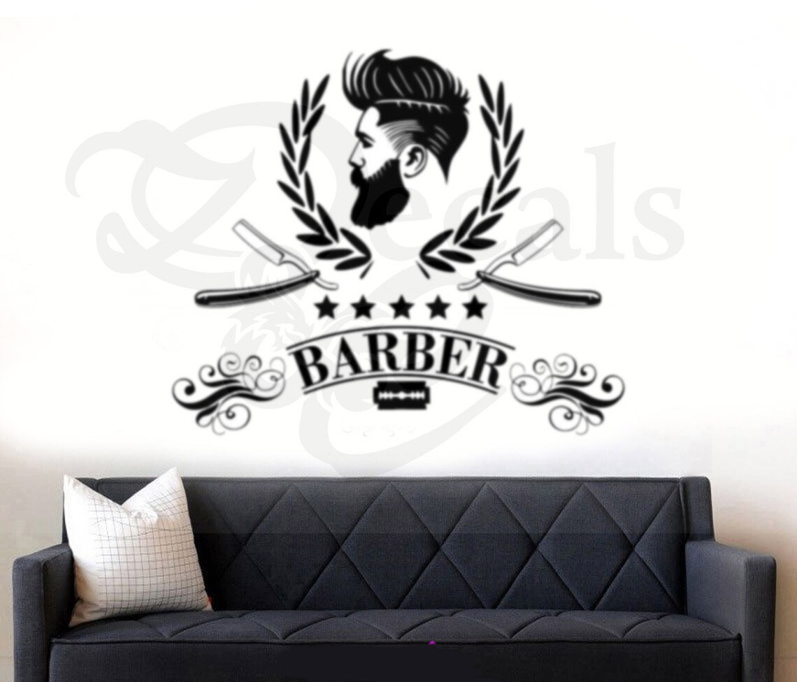 Barber Shop Wall Art/window Sticker/window Decal1 | Etsy UK