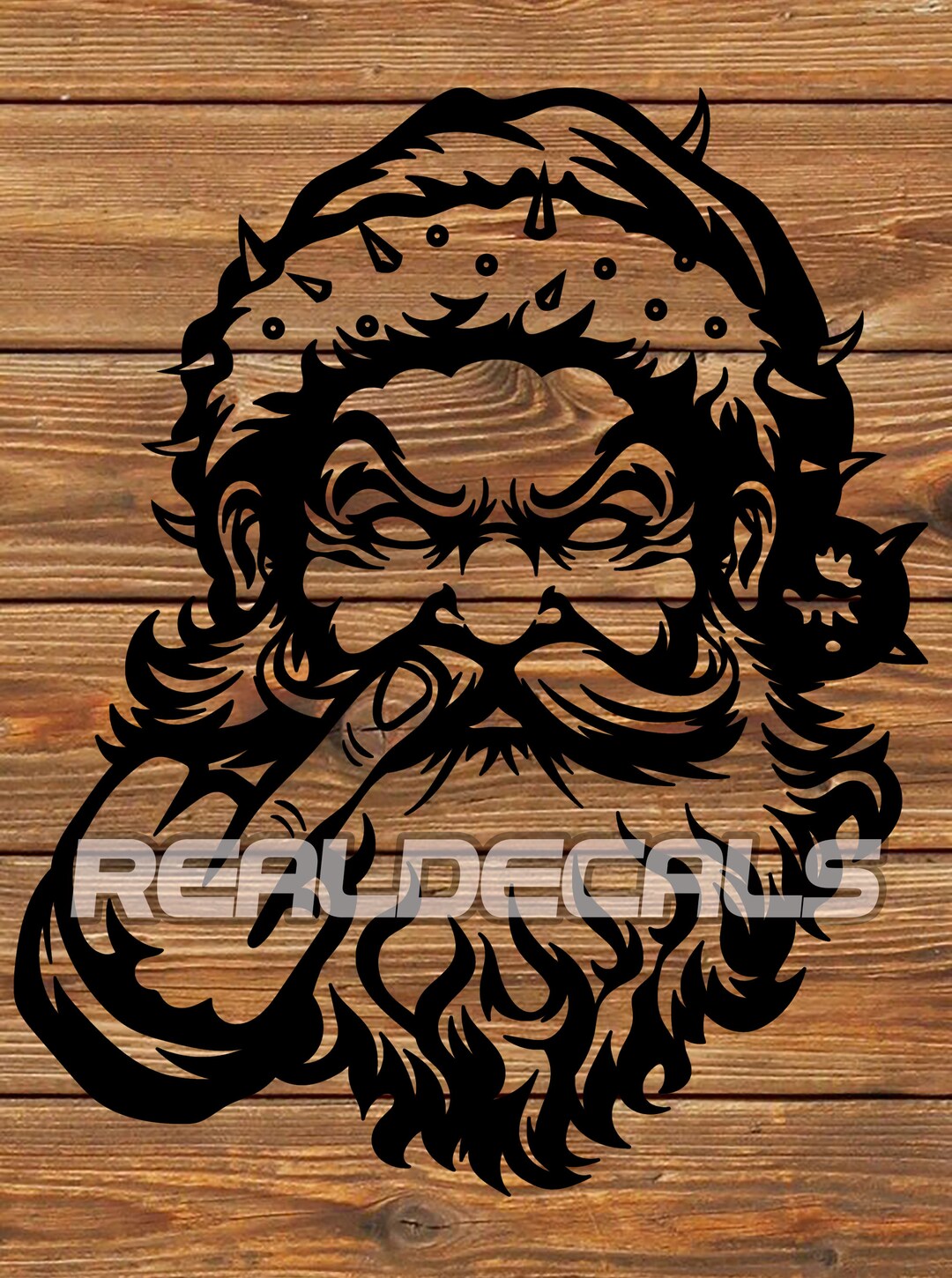 Evil Santa Stencil – Cool Christmas SVG DXF PNG File - Etsy