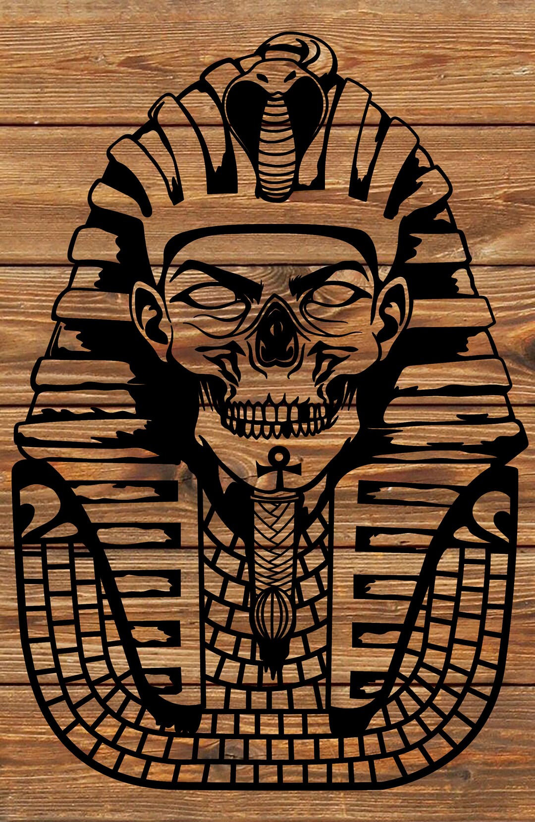 PNG SVG DXF File Egyptian Pharaoh - Tattoo - Cartoon Stencil for Cricut ...