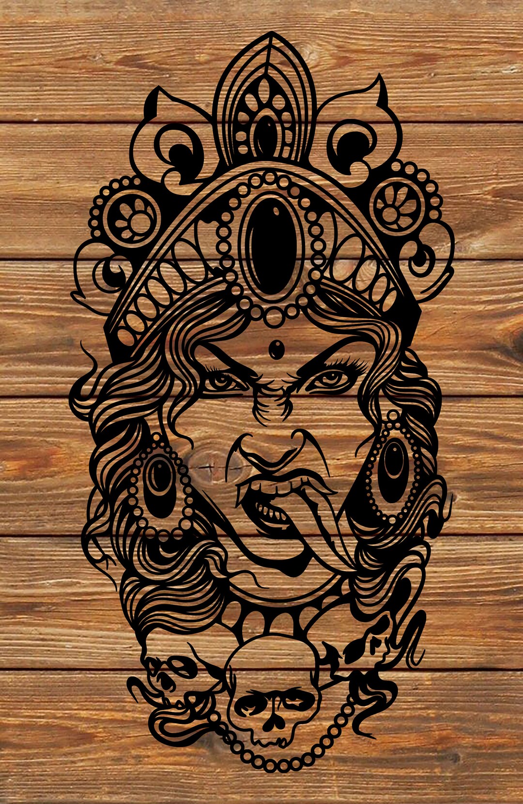 PNG SVG File - Kali - Indian - Hindu - Goddess - Evil Slayer - Tattoo ...