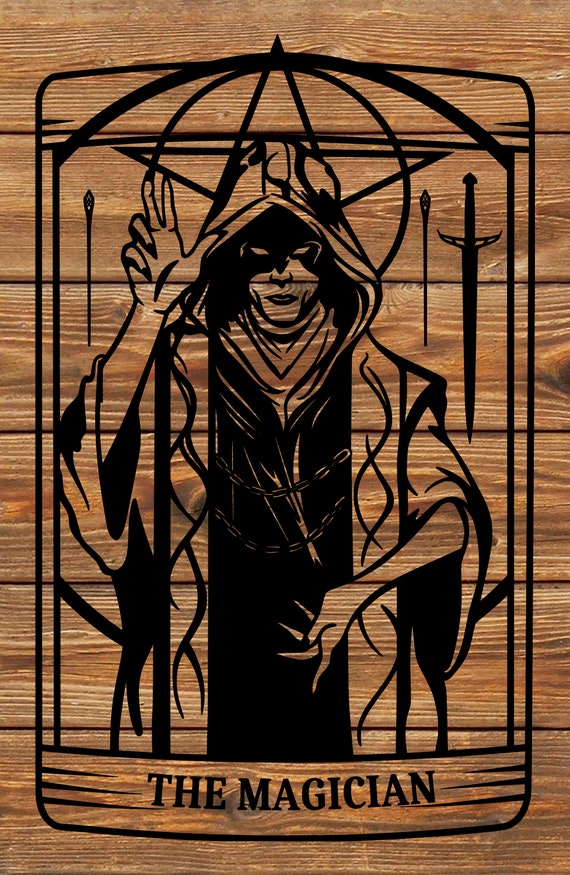 PNG SVG File Cool the Magician Magic Tarot Cards - Etsy