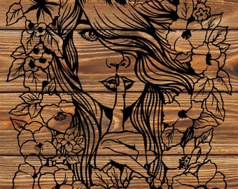 PNG SVG File - Mother Nature - Goddess of Earth - Tattoo Stencil for ...