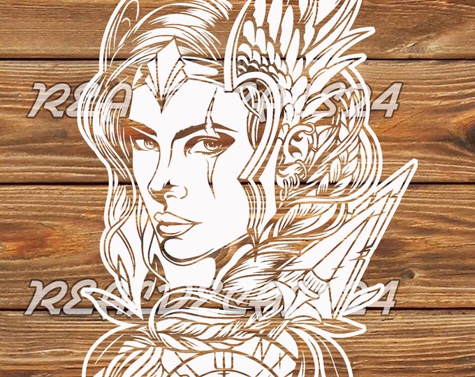 PNG SVG File Viking Warrior Woman Stencil for Cricut Vinyl - Etsy Canada