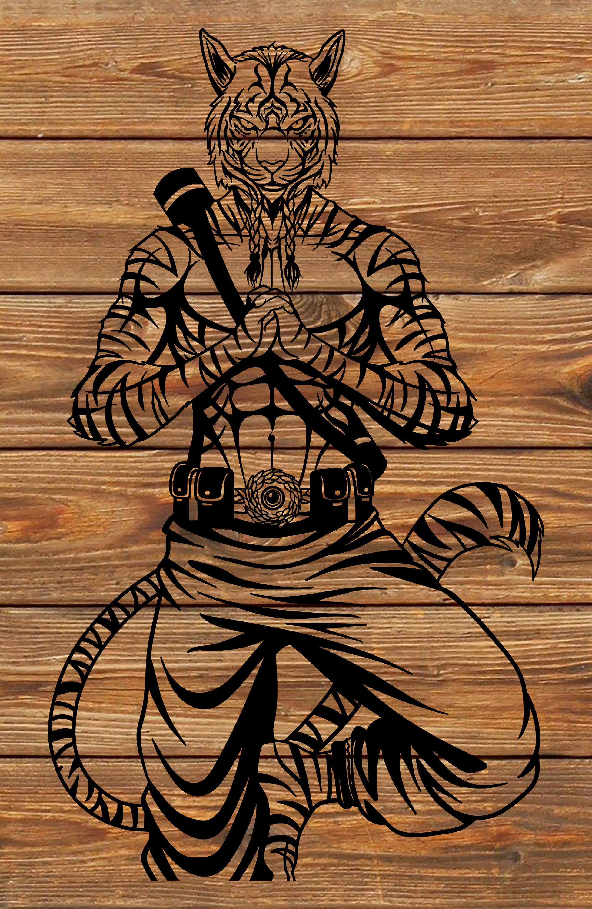 Tiger Warrior Drawings