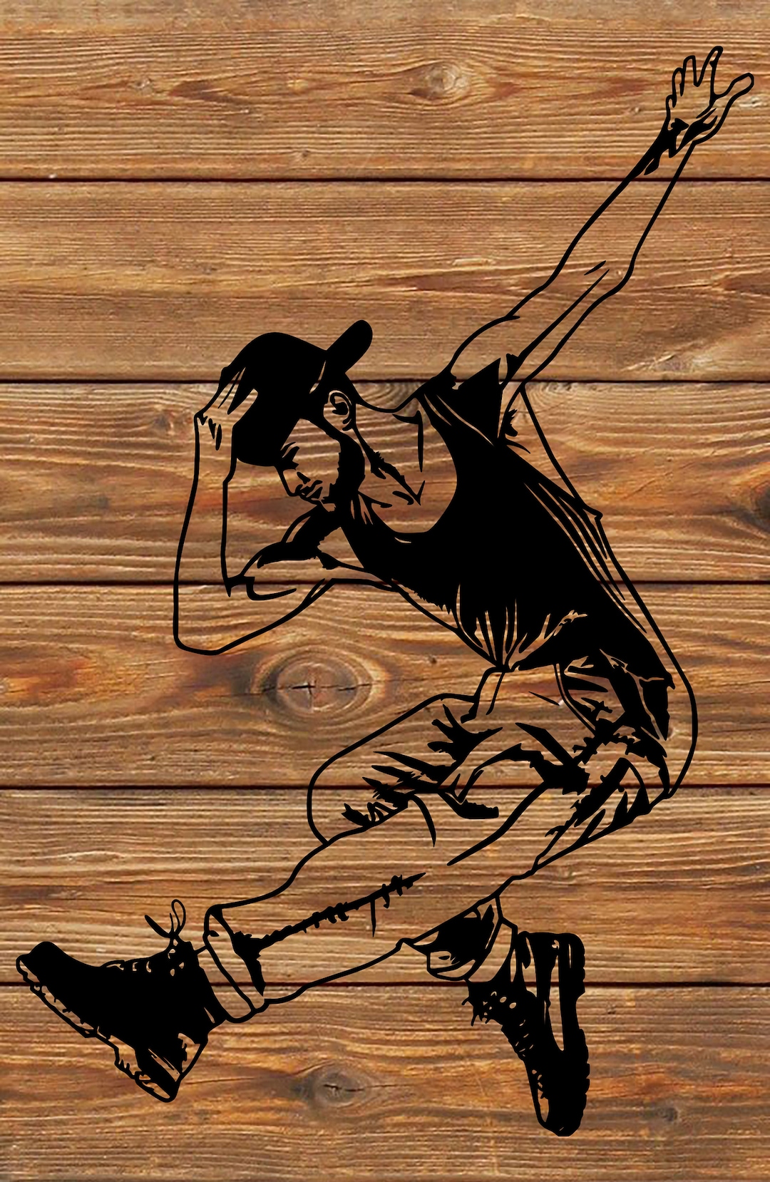 PNG SVG File Breakdancer Guy Dancer Tattoo Stencil for Cricut Vinyl ...