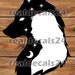 PNG SVG File Layered Wolf Girl Stencil Silhouette for Cricut - Etsy