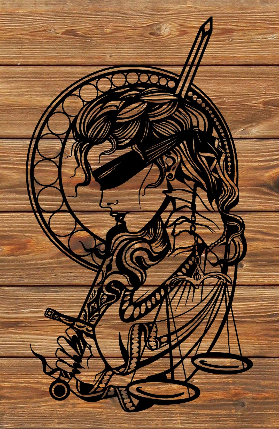 Lady Justice SVG – Goddess Cricut Stencil, Vinyl Cut File (digital ...