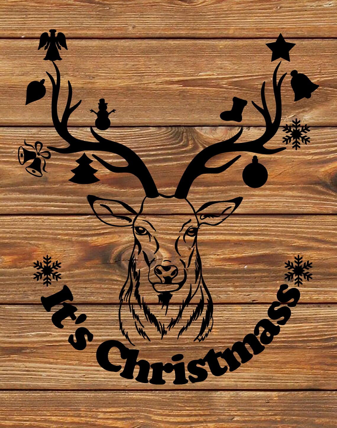 PNG SVG File Beautiful Deer Stag Christmas Xmas - Etsy UK