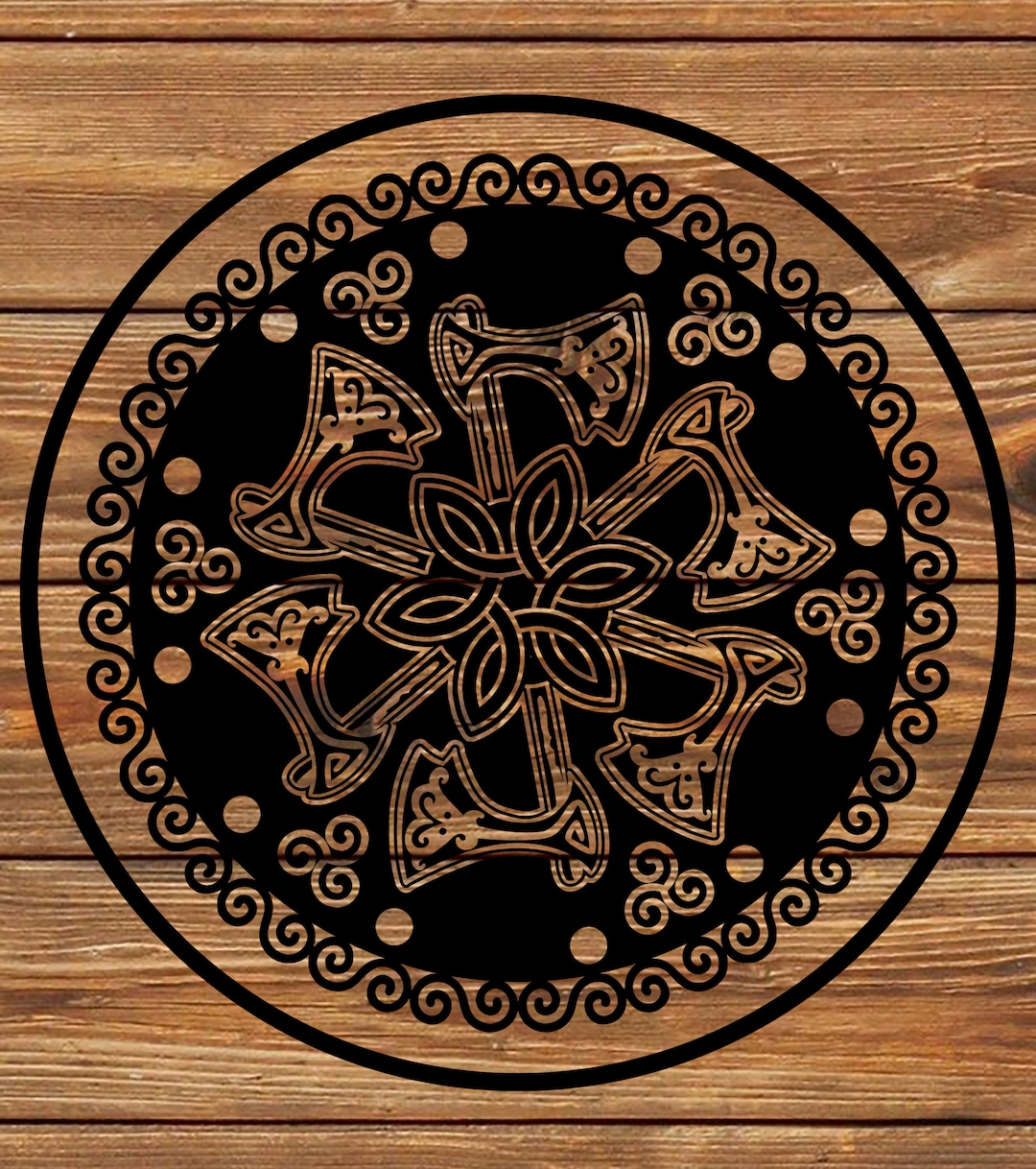 PNG SVG File Valkyrie Viking Warrior Shield Circle Design Tattoo ...