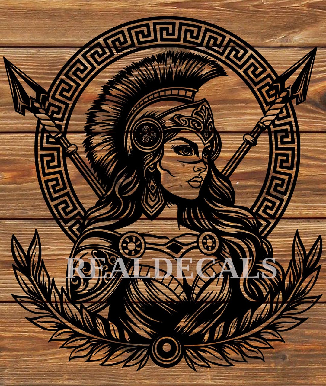 PNG SVG DXF File Athena Greed Goddess Warrior Woman Stencil for Cricut ...