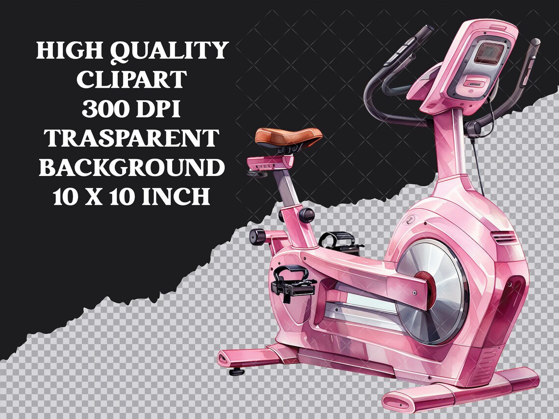 Fitness Watercolor Clipart, Girly Pink Gym Equipment, Exercise Cliparts ...