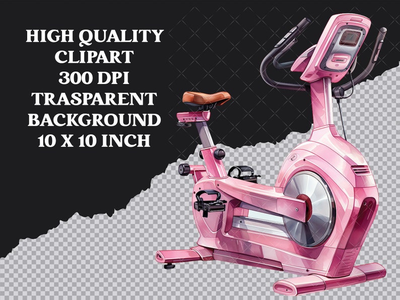 Fitness Watercolor Clipart Girly Pink Gym Equipment Exercise - Etsy