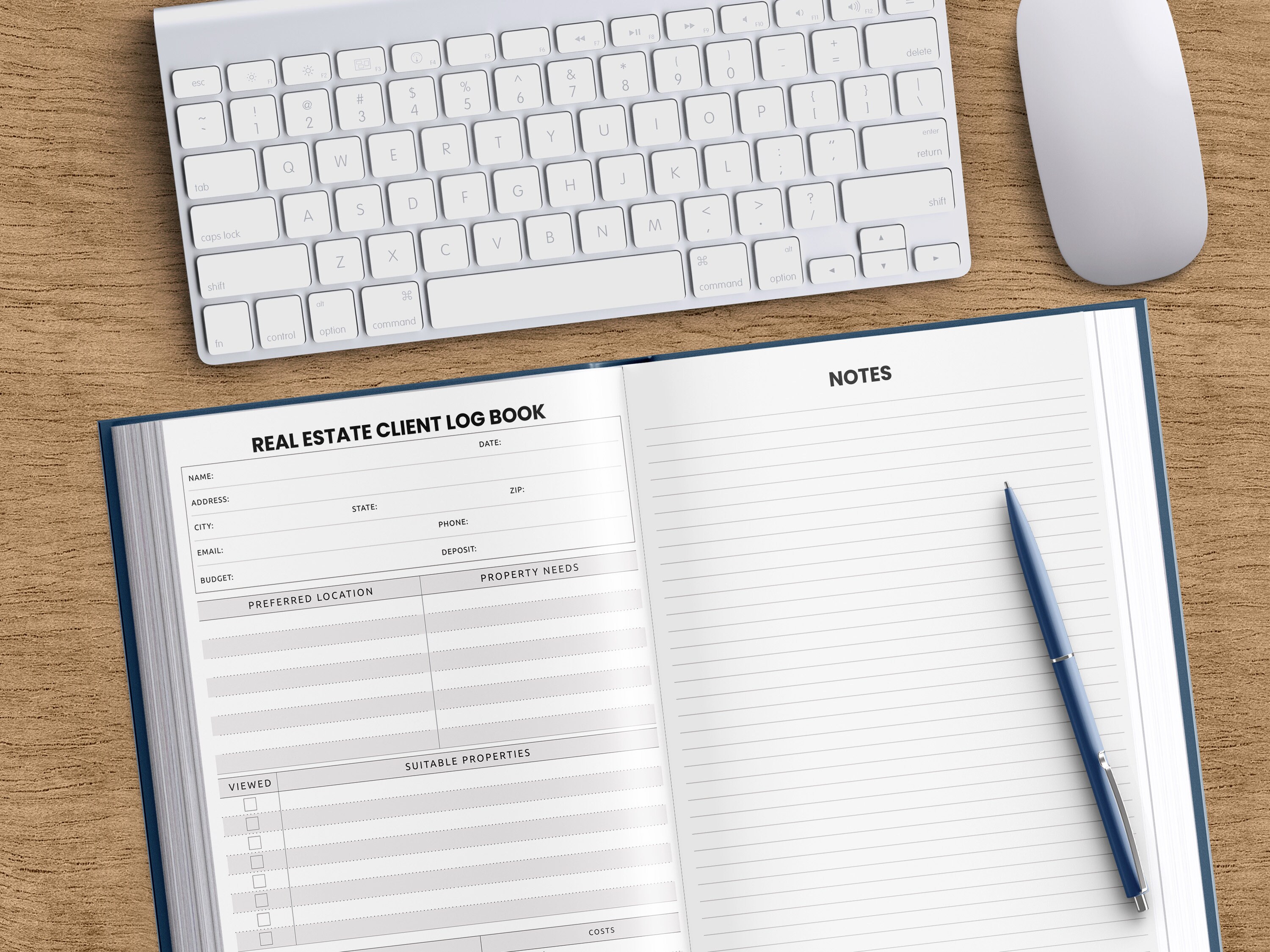 Real Estate Client Logbook Amazon KDP Interior Templates, 120 Pages KDP ...