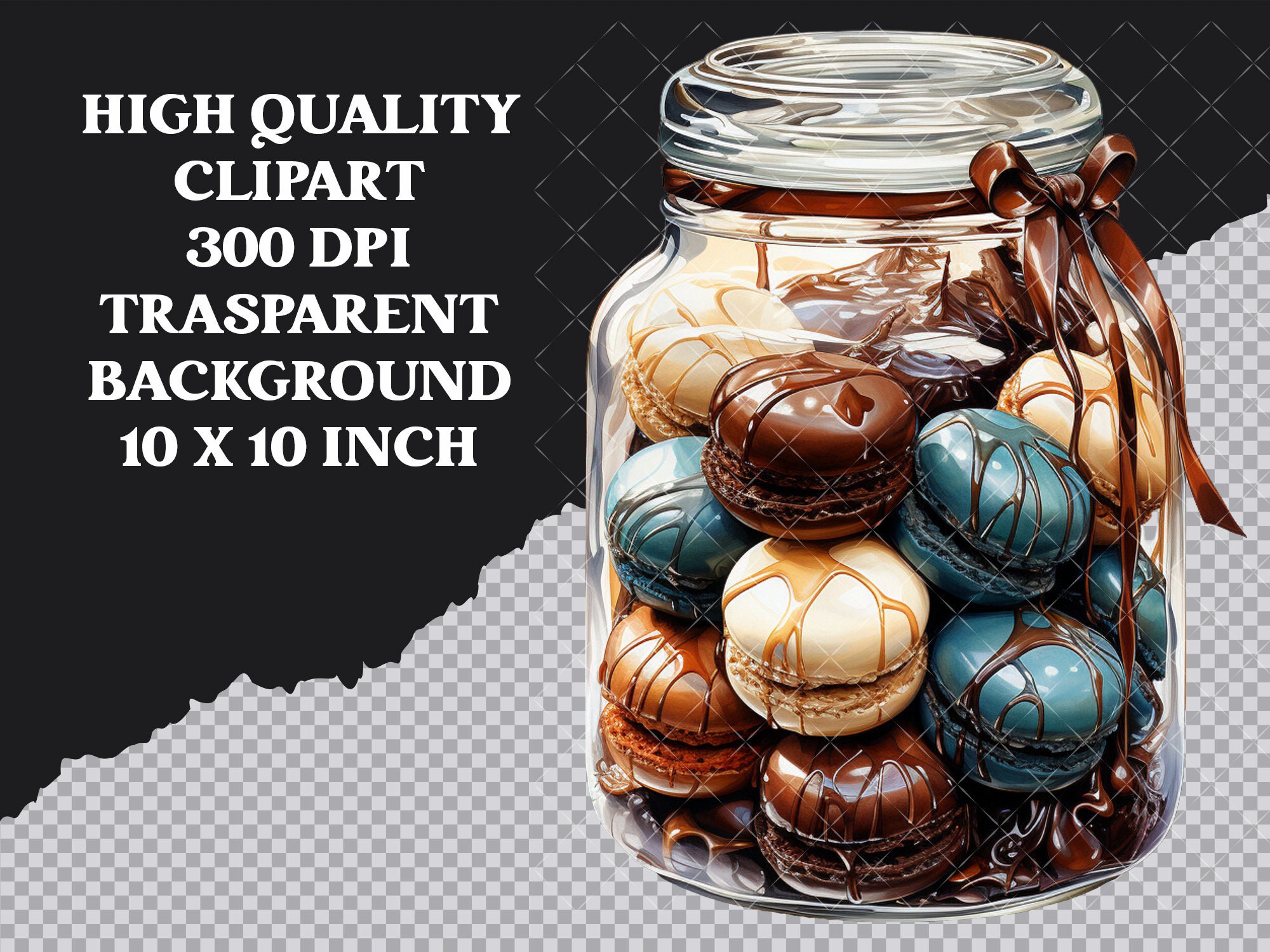 Watercolor Chocolate Clipart, Delicious Watercolor Sweets Bundle ...