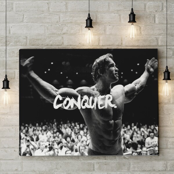 Arnold Schwarzenegger Conquer Poster - Etsy
