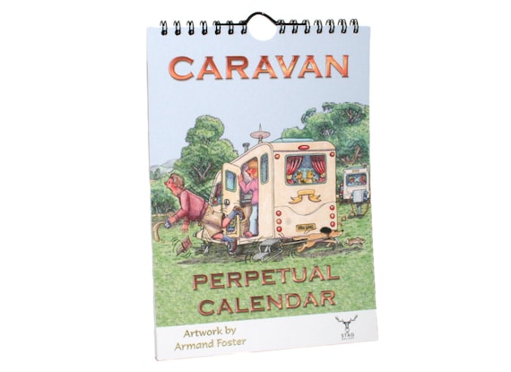 Caravan Caravanning Humour Cartoon Funny Perpetual Birthday - Etsy ...