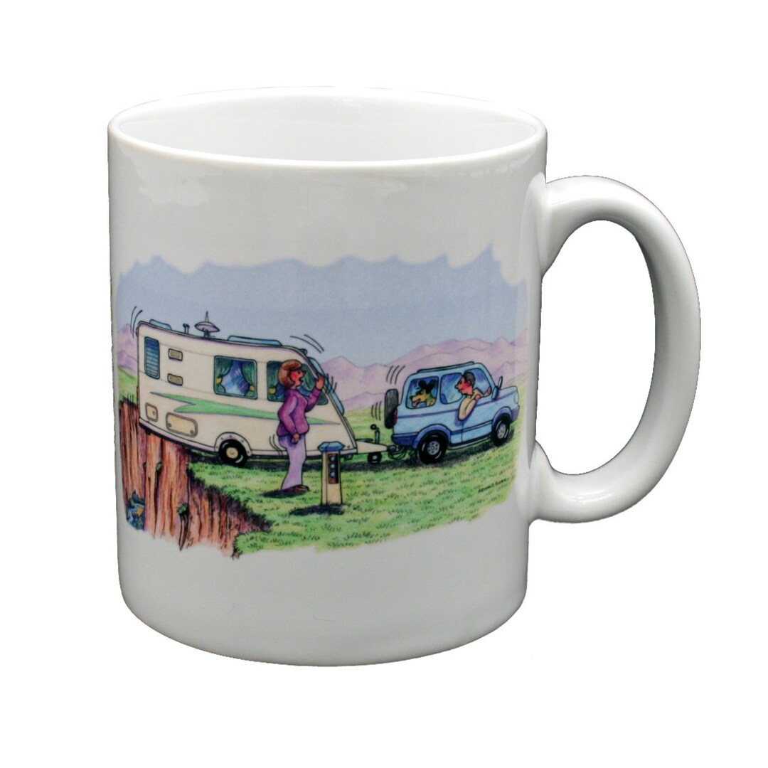 Caravan Caravanning Humour Cartoon Funny Gift Mug Cartoons by Armand ...