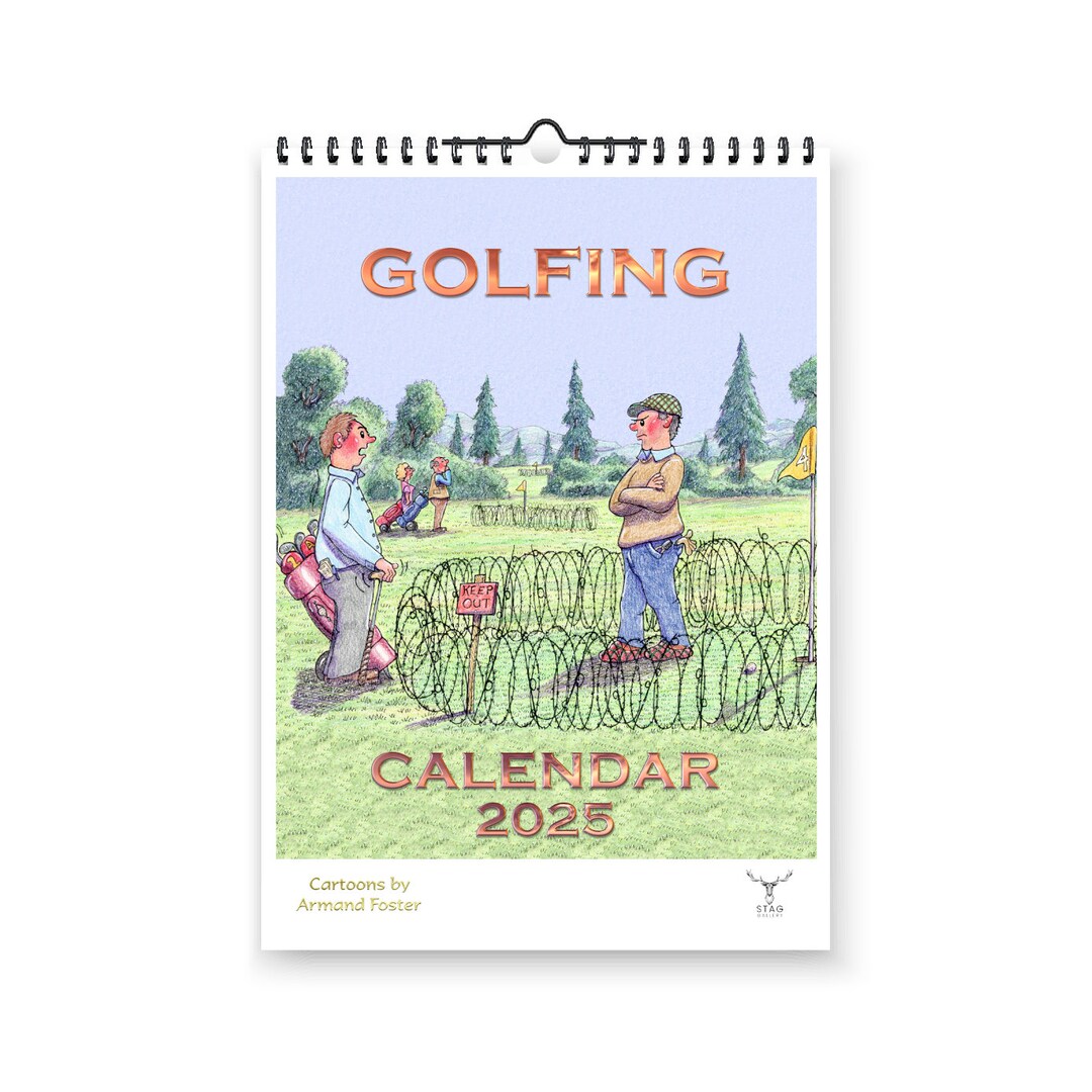 Golf Golfing Funny Cartoon 2025 Wall Calendar Cartoons by Armand Foster ...
