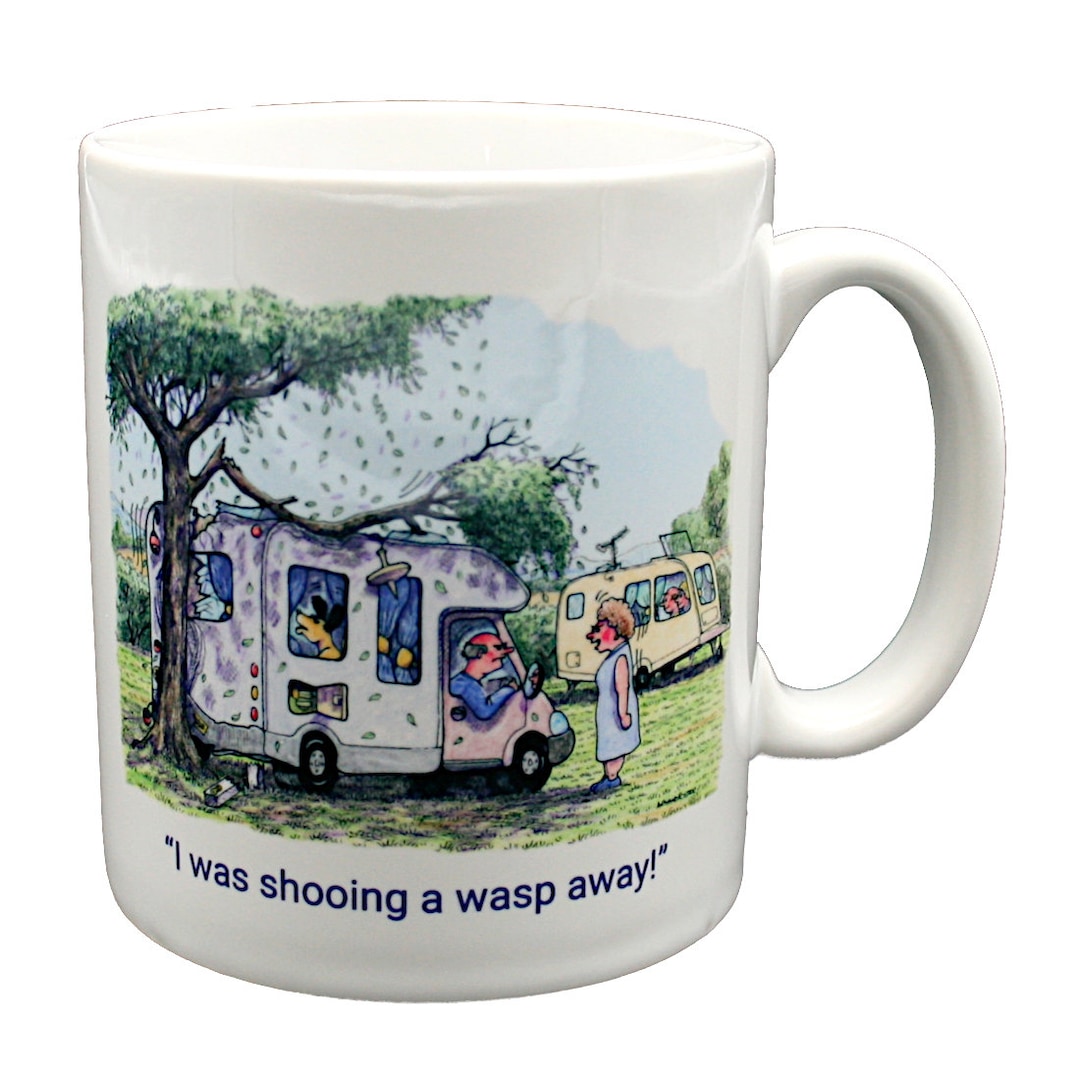 Camping-car Camping-car Humour Dessin animé Drôle cadeau Mug double ...