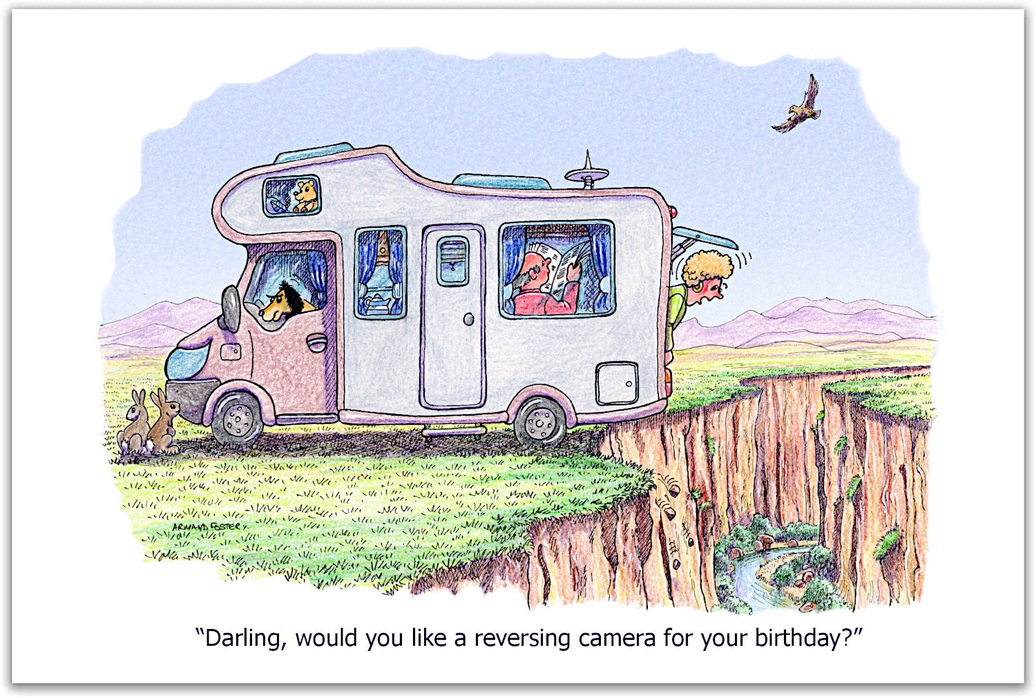 Camping-car Camping-car Humour Cartoon Funny Pack de 10 cartes postales ...