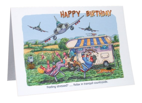 Happy Birthday Motorhome Caravanning Humour Cartoon A5 Funny | Etsy