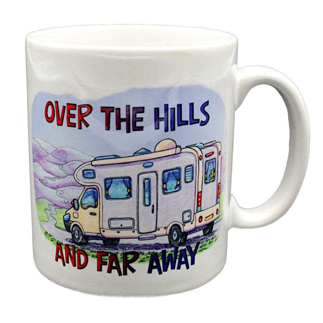 Motorhome Motor Home Humour Cartoon Gift Double Sided Mug Cartoons by ...