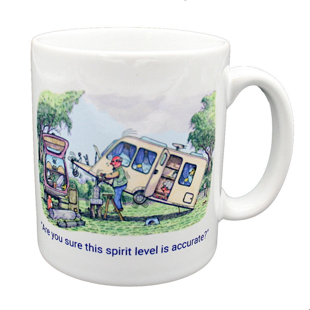 Caravan Caravanning Humour Cartoon Funny Gift Double Sided Mug Cartoons ...