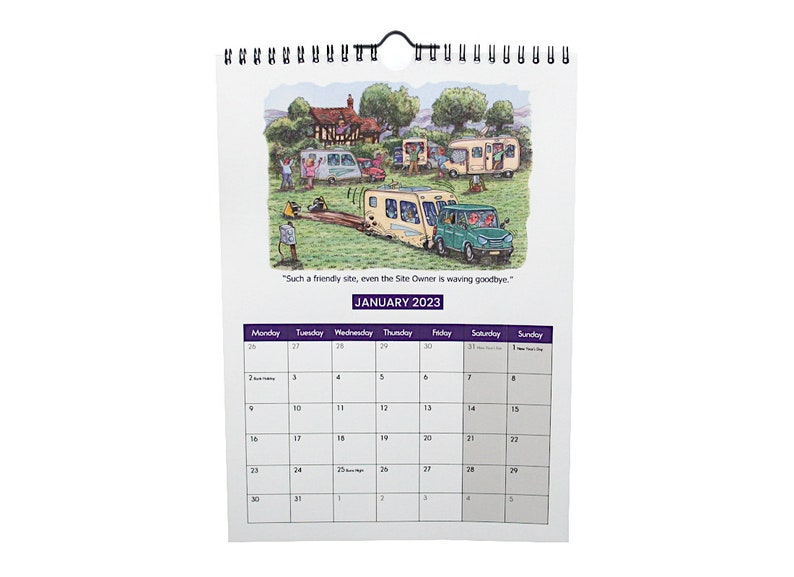 Caravan Caravanning Humour Cartoon Funny 2023 Wall Calendar - Etsy