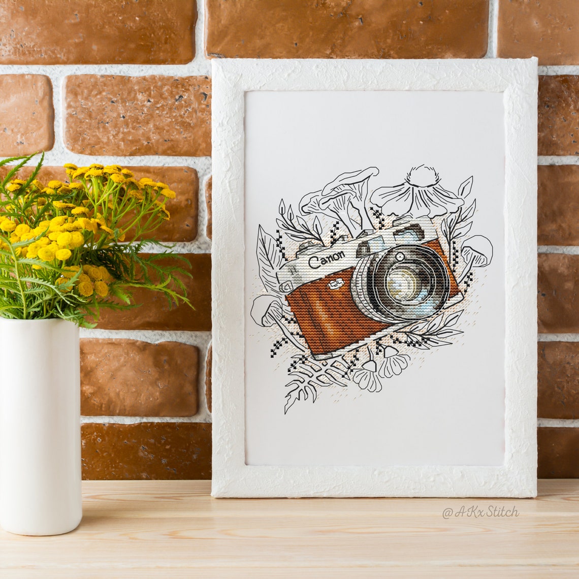 Canon Camera Cross Stitch PDF Pattern / Photographers Lens Embroidery ...