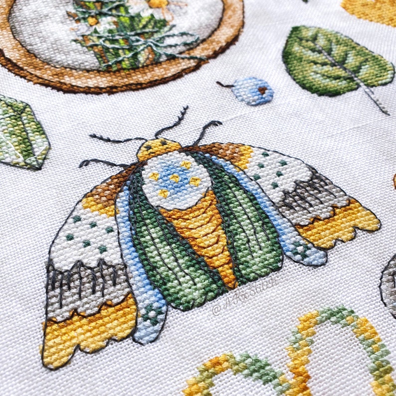 Herbal Sampler Kitchen Cross Stitch KIT PDF Chart, Cute Easy Primitive ...