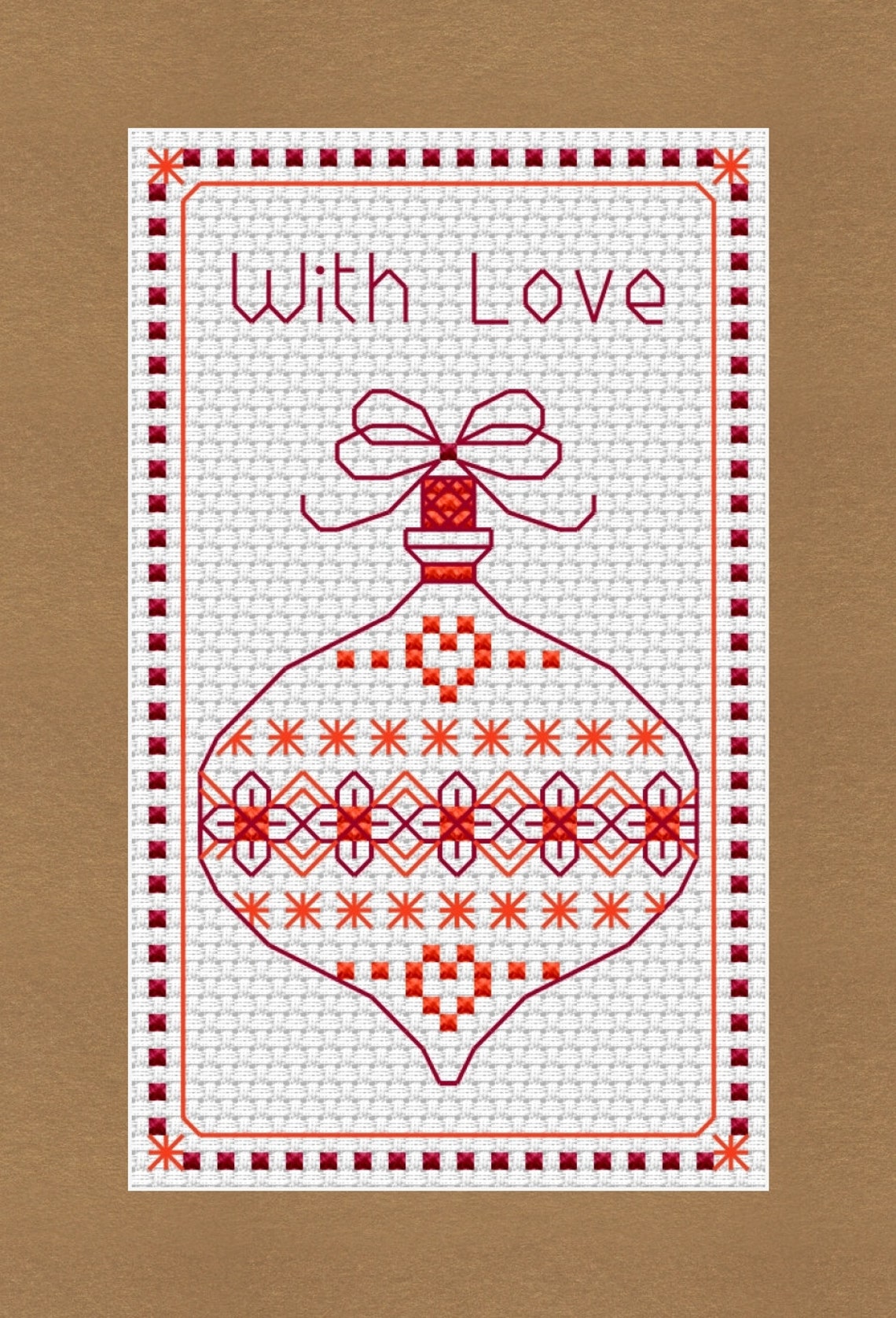 Christmas Card Cross Stitch Pattern Kit Set / Cute Xmas | Etsy