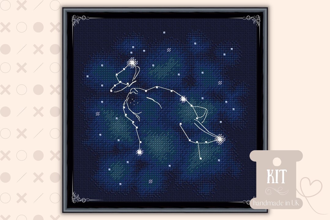 Cat Constellation Galaxy Cross Stitch Kit / Embroidery Chart With ...
