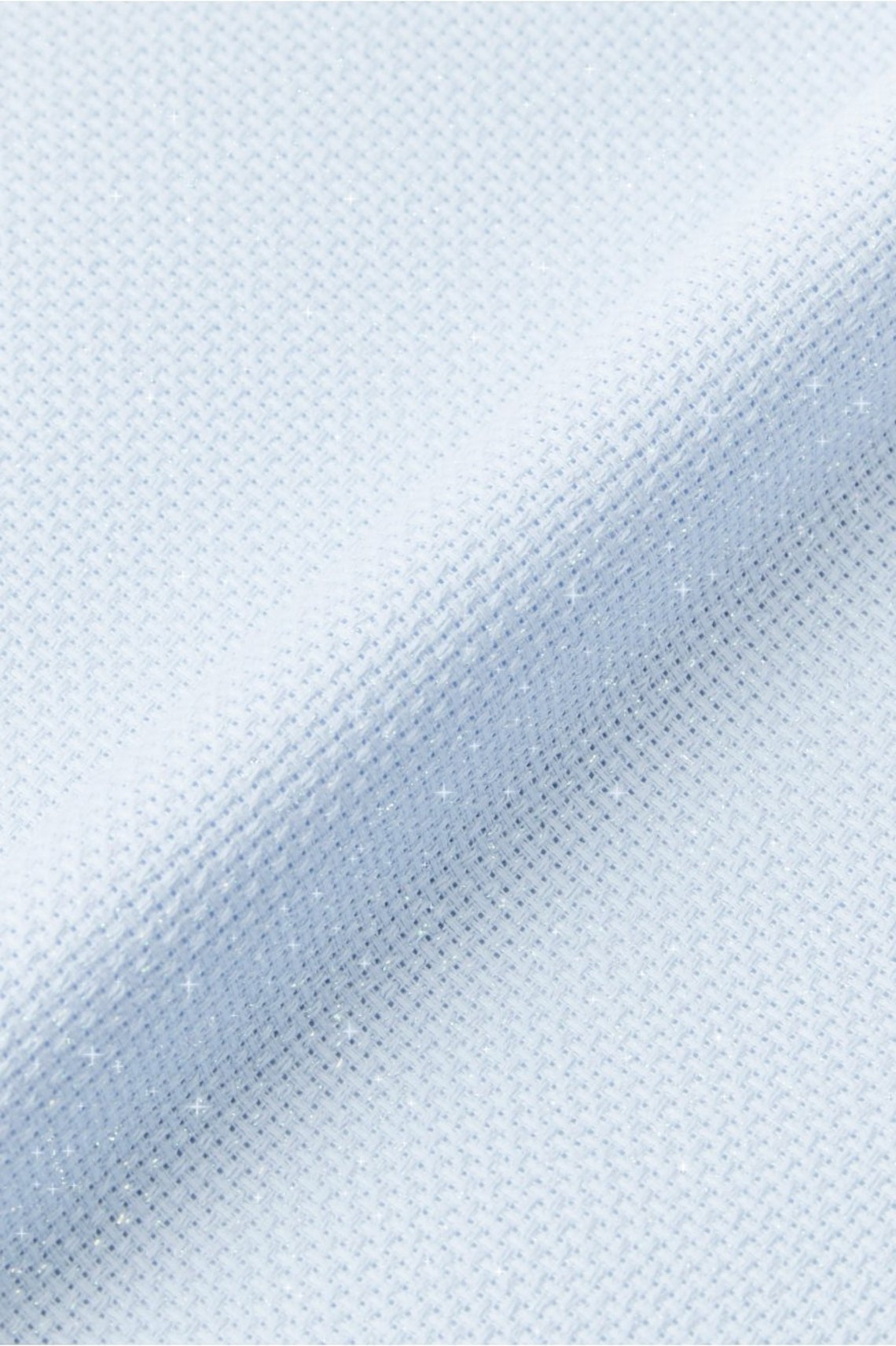DMC Aida Fabric Blue Iridescent 14 Count, Large Size 50x50cm (19.5"x19 ...