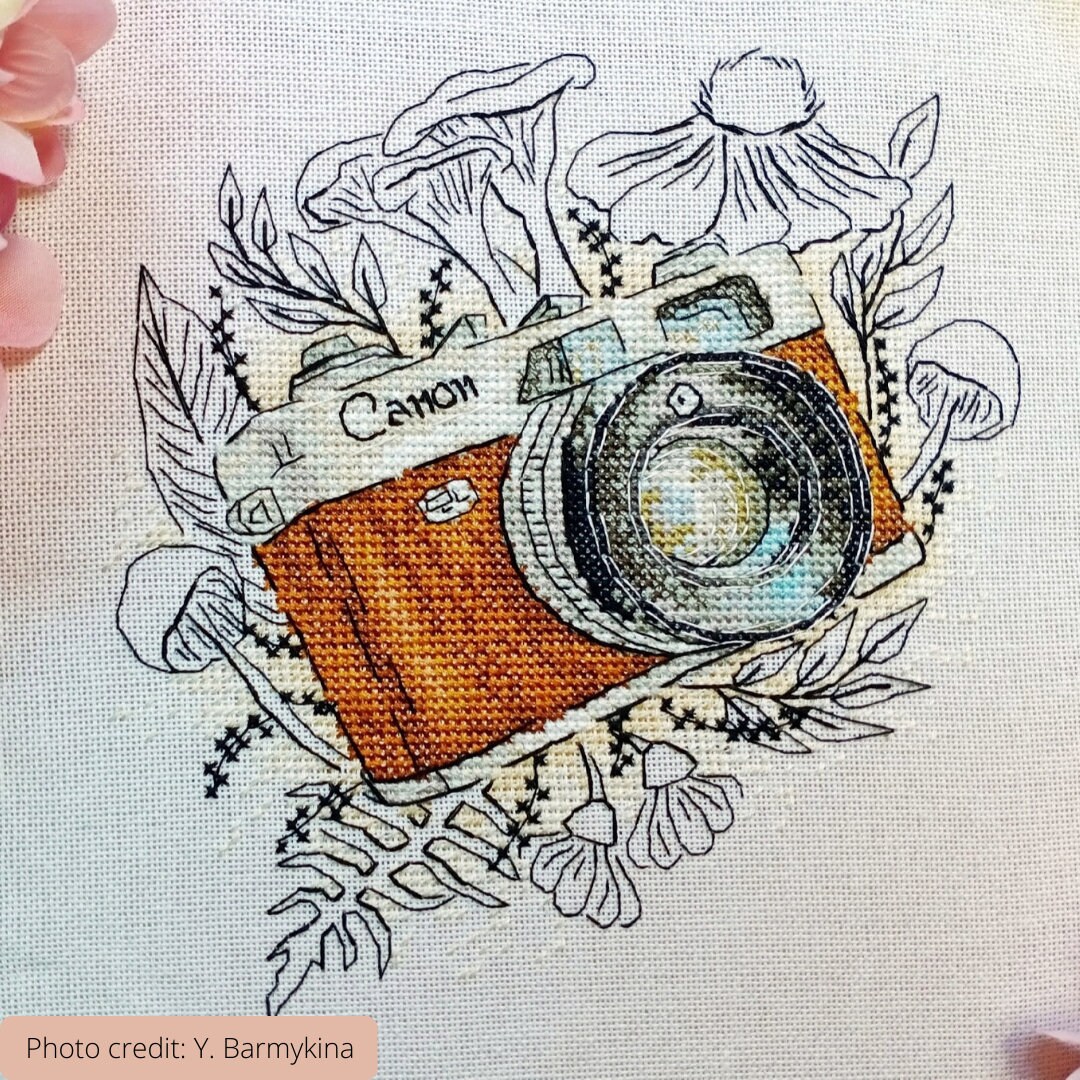 Canon Camera Cross Stitch PDF Pattern / Photographers Lens Embroidery ...