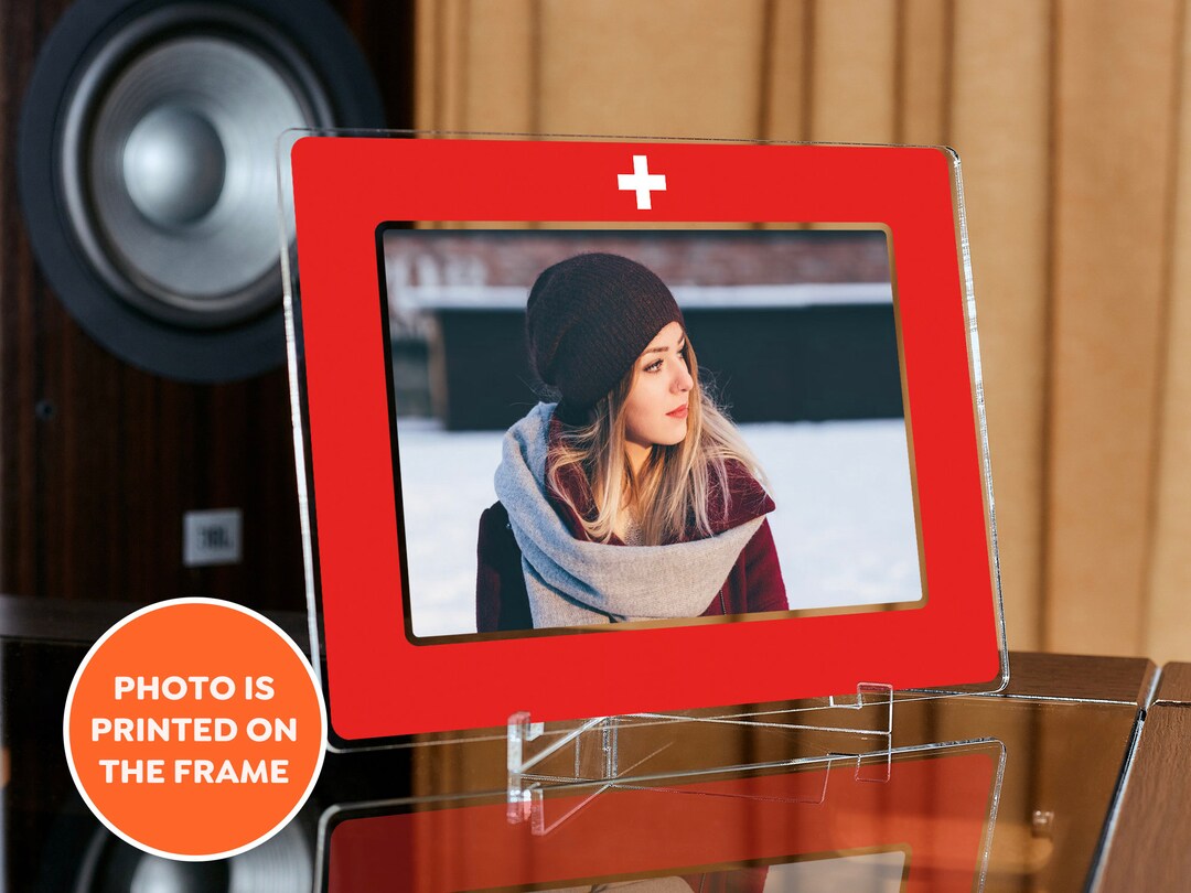 Swiss Flag Frame Personalized Switzerland Photo Frame Custom - Etsy