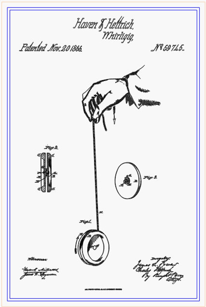 Vintage Toys Patent Drawings Schematics for Laser Etching, Cricut ...