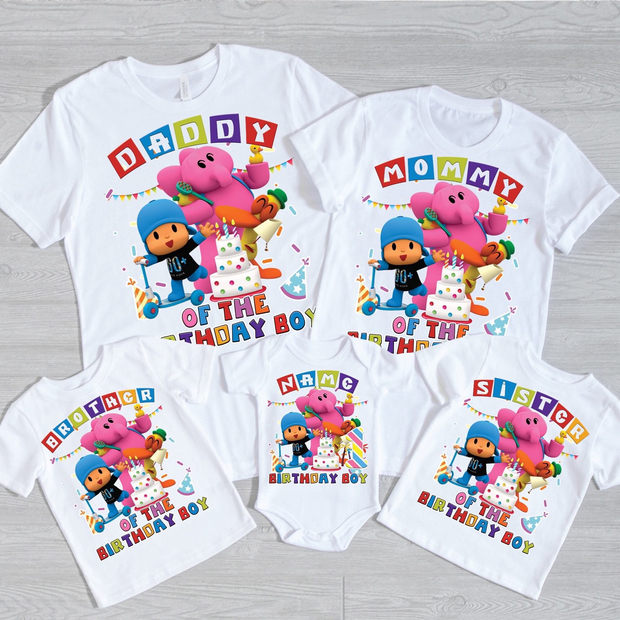 Pocoyo Birthday Shirt Pocoyo Birthday Family Shirt Pocoyo | Etsy
