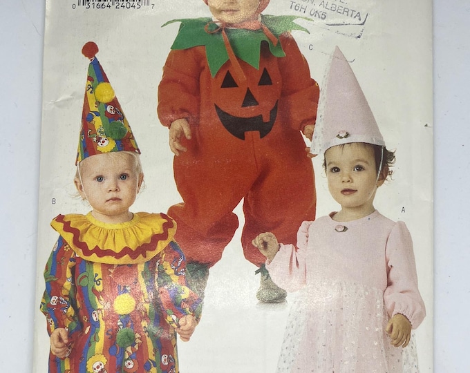 Butterick Costumes 4598 Infant's Costumes: Princesss, Pumpkin, Clown ...