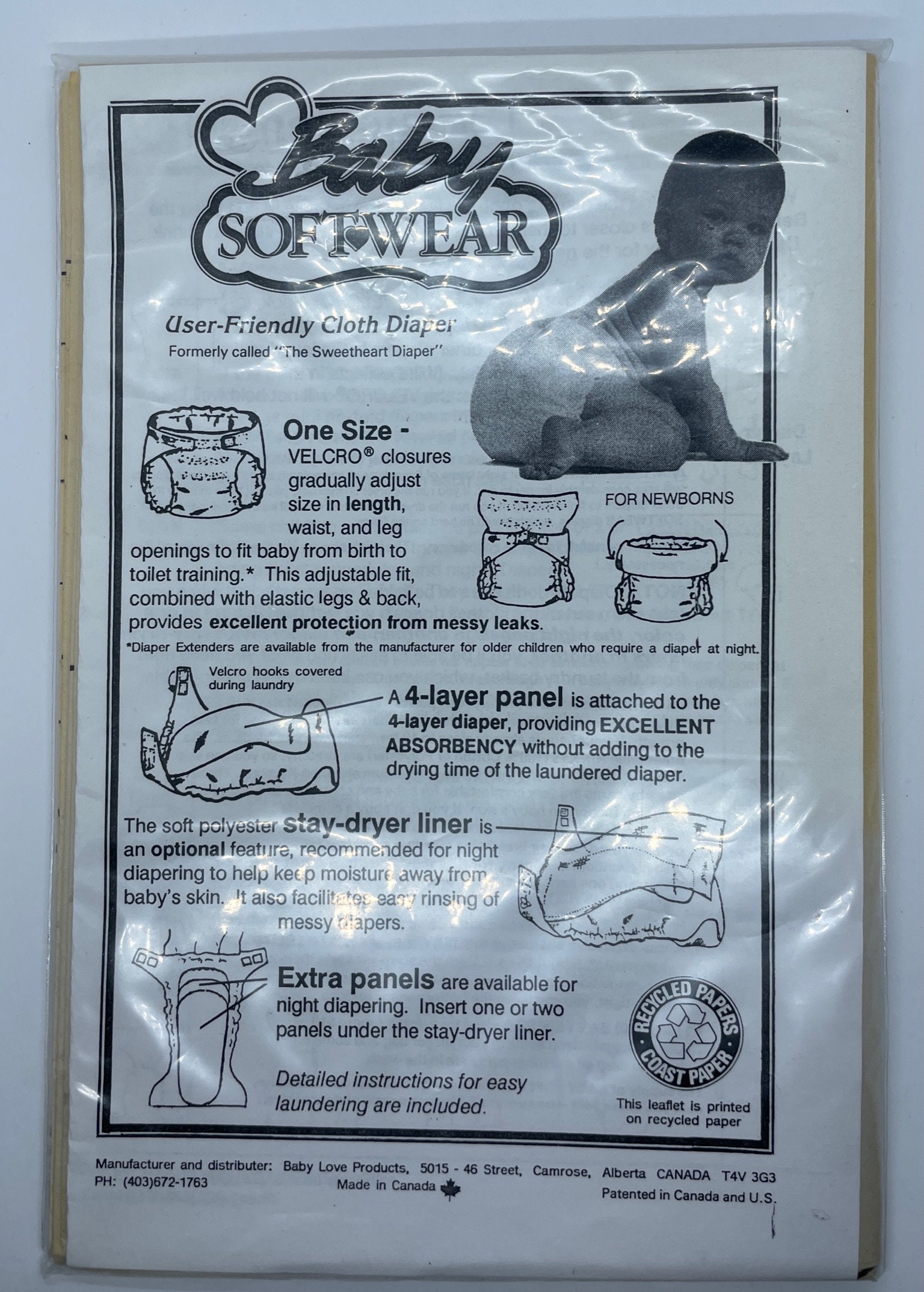 Baby Softwear | Cloth Diaper Pattern | Factory Folded and Complete ...