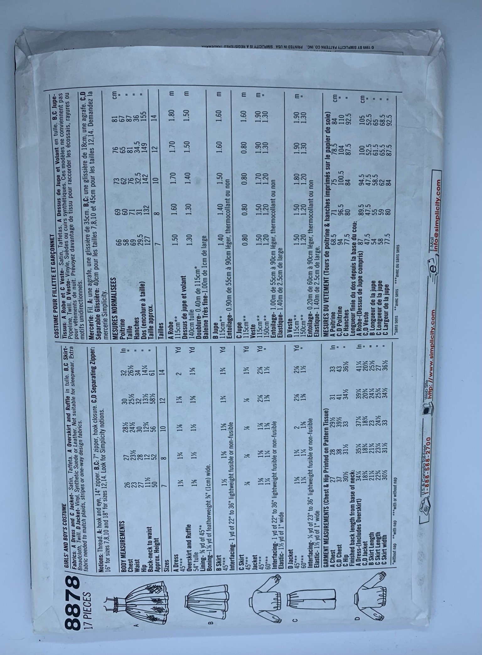 Simplicity Costumes on Stage 8878 | Girls' and Boy's 1950s Costumes ...