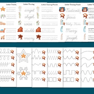 Nativity Preschool Learning Pack, Christmas Worksheets - Etsy